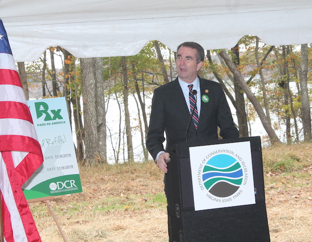 Gov. Ralph Northam opens Widewater State Park on the Potomac River in ...