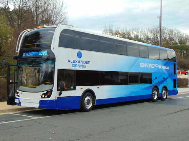 OmniRide customers can get a free ride on this double decker bus