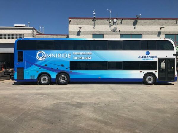 OmniRide customers can get a free ride on this double decker bus