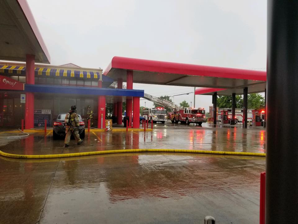 Fire crews douse blaze at Fredericksburg Sheetz