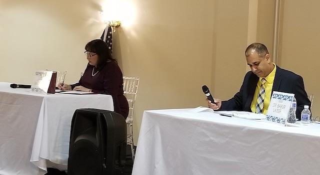 Babur Lateef used the School Board Chairman candidate forum to name drop