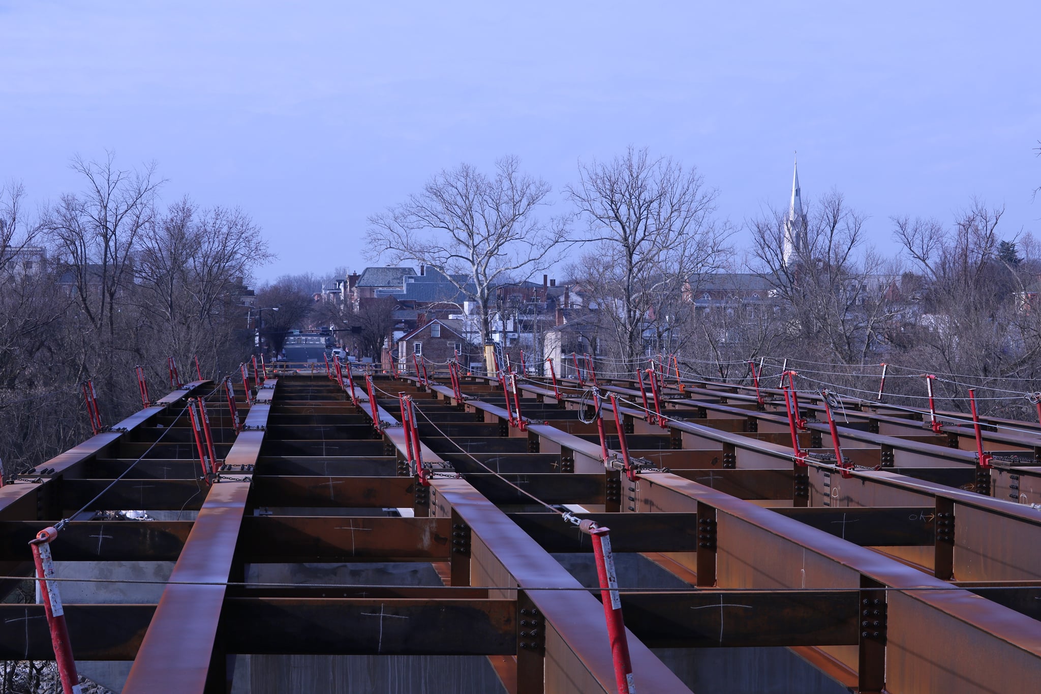 Final beams to be hoisted over river at Chatham Bridge