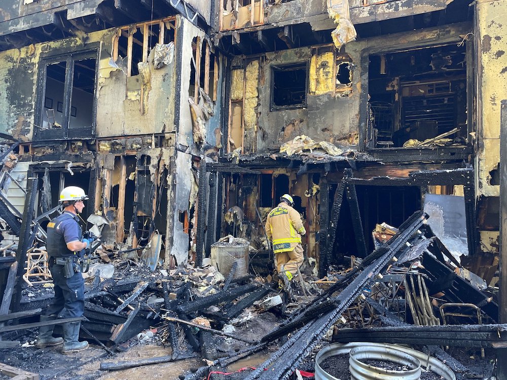 10 displaced after fire damages 4 townhouses