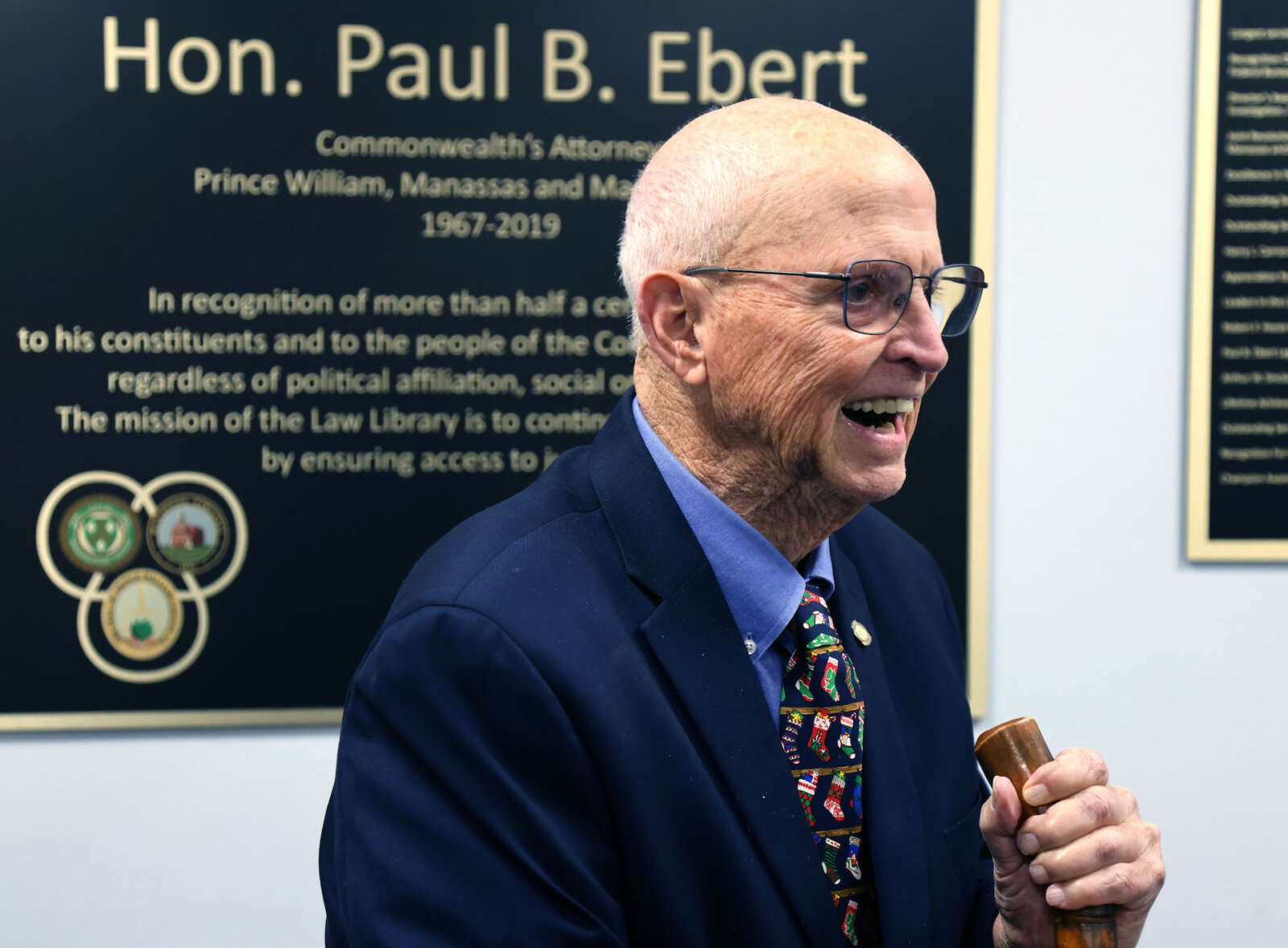 Law Library dedicated to Paul Ebert, commonwealth attorney from 1968 to 2019