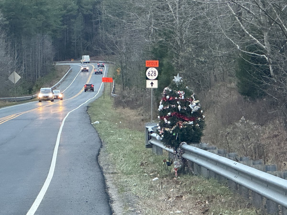 Maintenance crews cut down Stafford roadside Christmas tree
