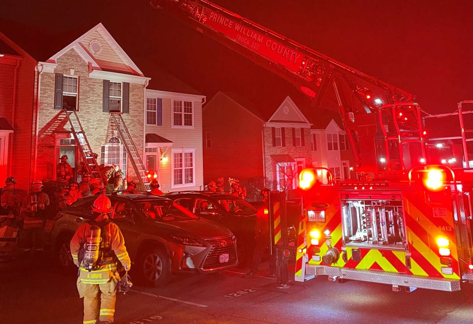 Fire damages townhouse on Hunterbrook Drive