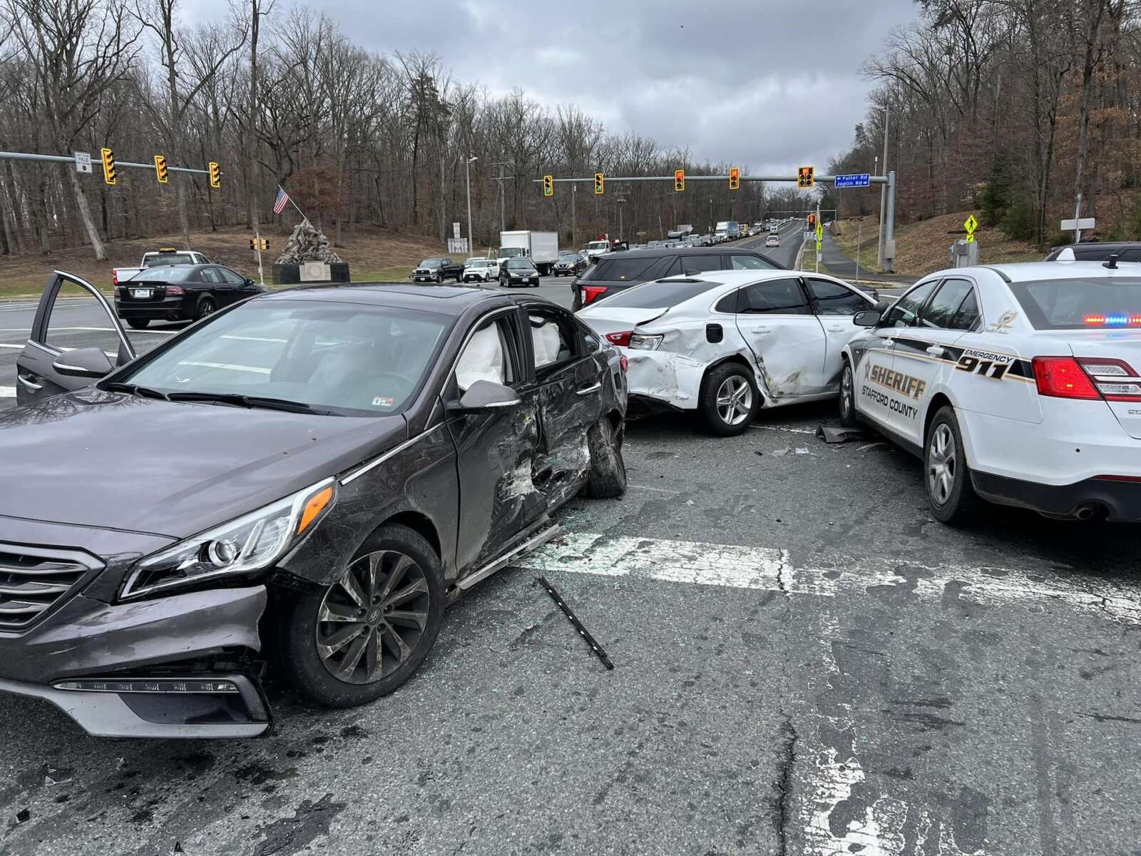 Captured: Pursuit ends at Quantico gate, innocent driver struck