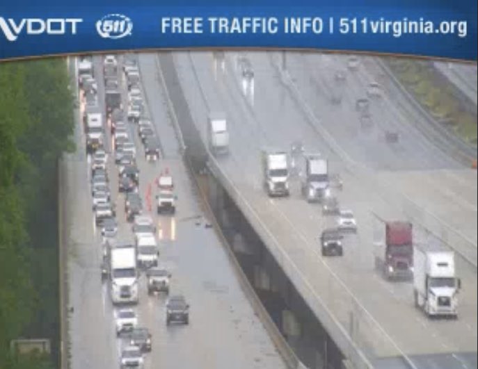 Heavy rain, debris caused lane closure on Rappahannock bridge
