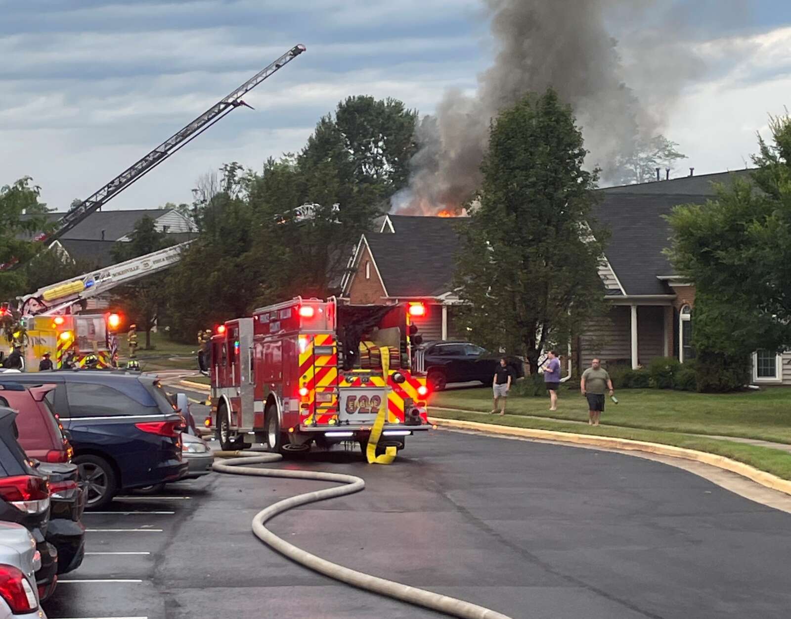 2 displaced after lightning strike sparked fire
