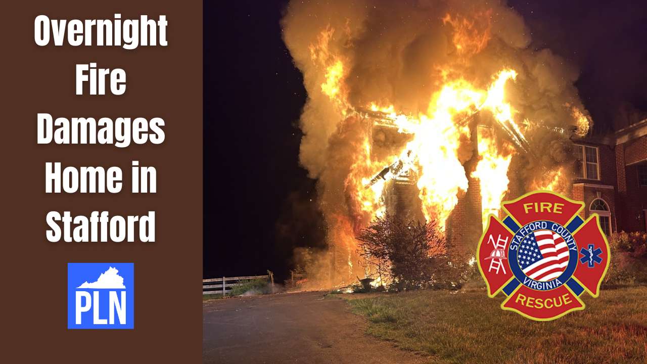 Overnight Fire Damages Home in Stafford