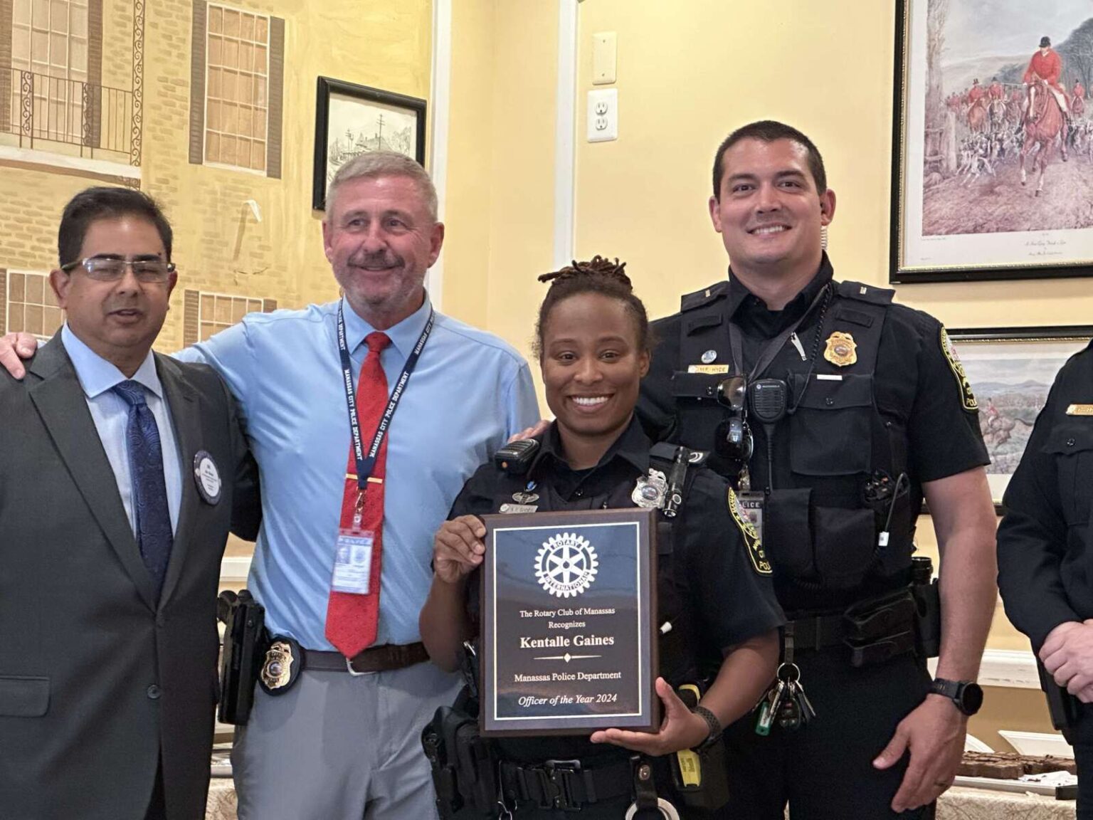 Rotary Club Shines Spotlight on Officer Gaines' Heroic Work in Manassas